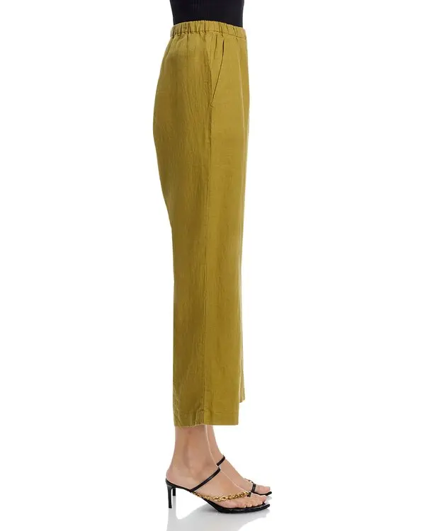 Eileen Fisher Linen Straight Leg Pull-on Pants