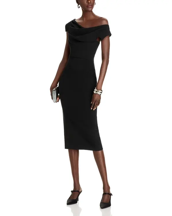 Black Halo Jacqueline Midi Dress - Black | Editorialist