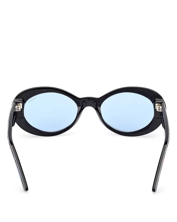 Emilio Pucci 53mm Oval Sunglasses - Animal/blue