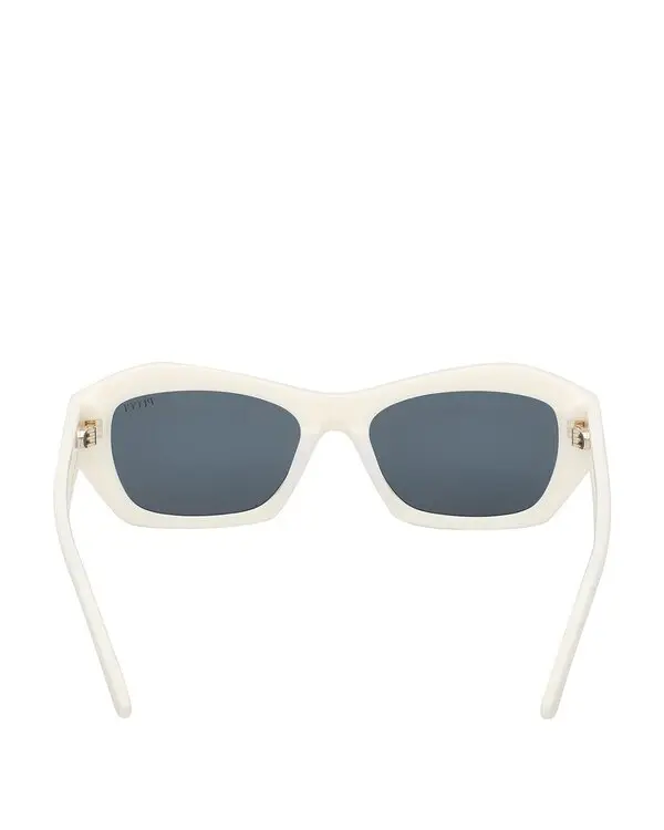 Emilio Pucci Geometric Sunglasses, 54mm - White/blue