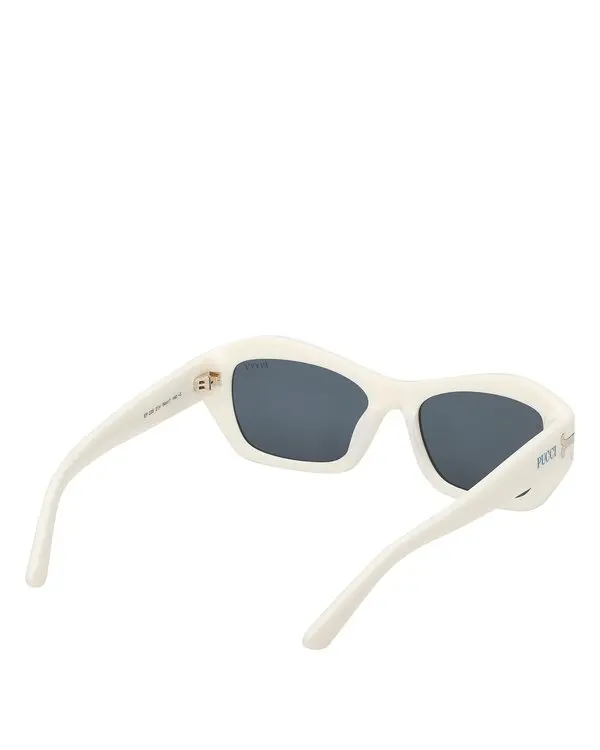 Emilio Pucci Geometric Sunglasses, 54mm - White/blue