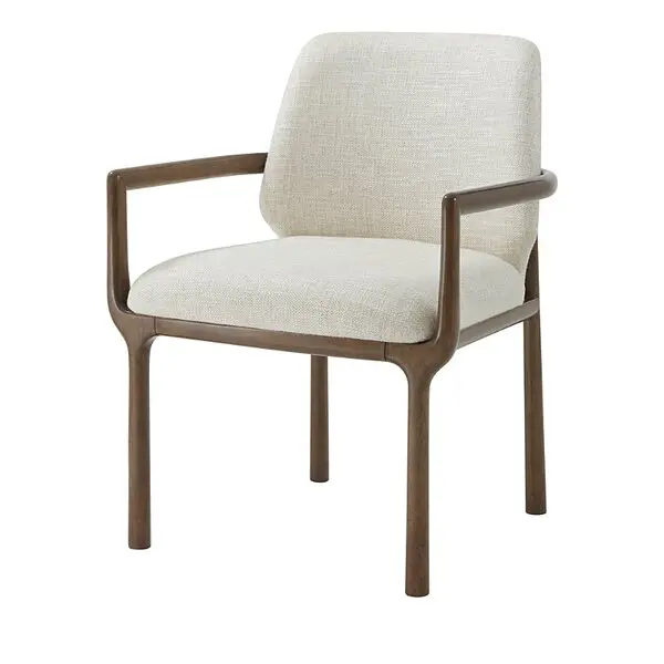 THEODORE ALEXANDER Kesden Dining Armchair - Gray/brown
