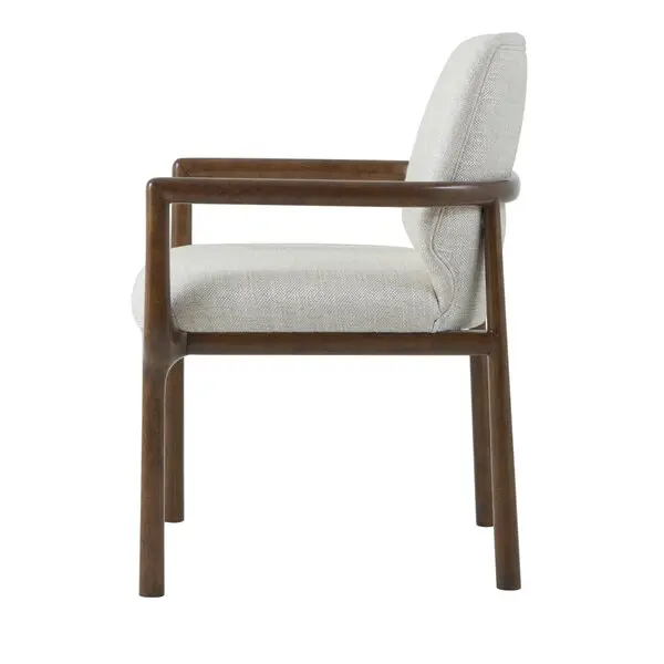 THEODORE ALEXANDER Kesden Dining Armchair - Gray/brown