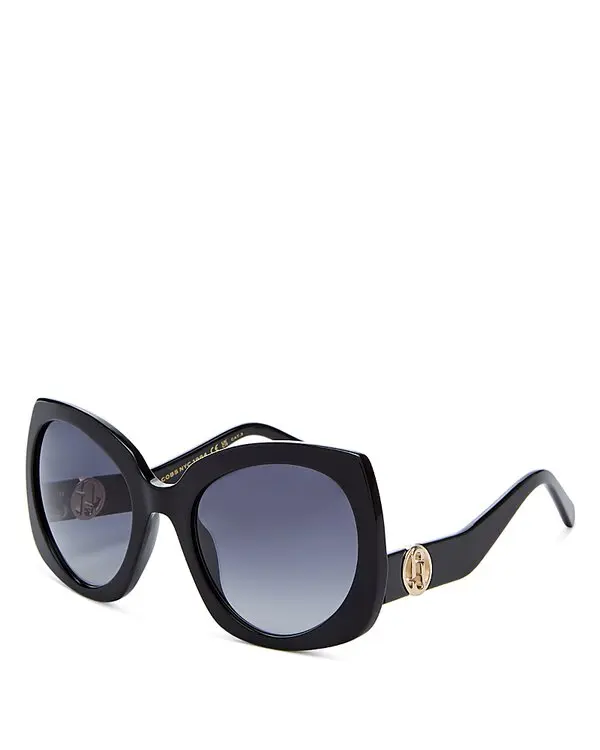 Marc Jacobs Black and Gray Geometric Sunglasses Marc Jacobs Geometric Sunglasses in Gold, Black, & Grey  main image 2