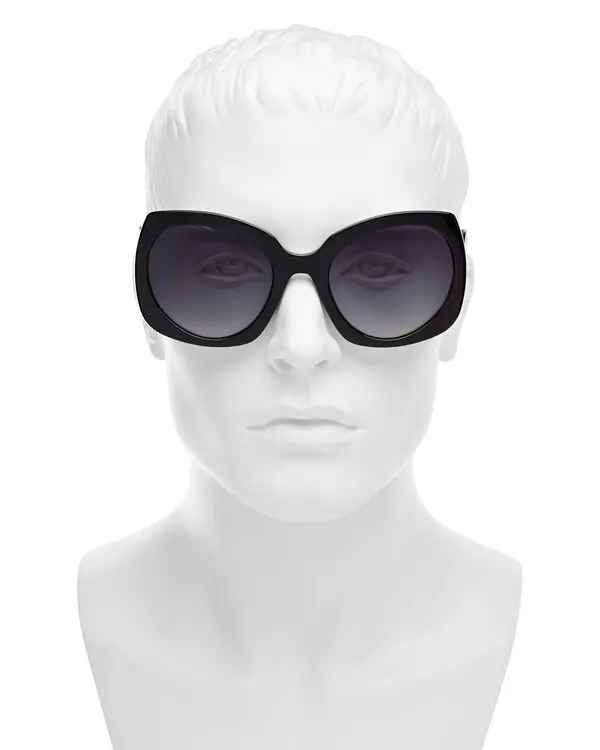 Marc Jacobs Black and Gray Geometric Sunglasses Marc Jacobs Geometric Sunglasses in Gold, Black, & Grey  main image 4