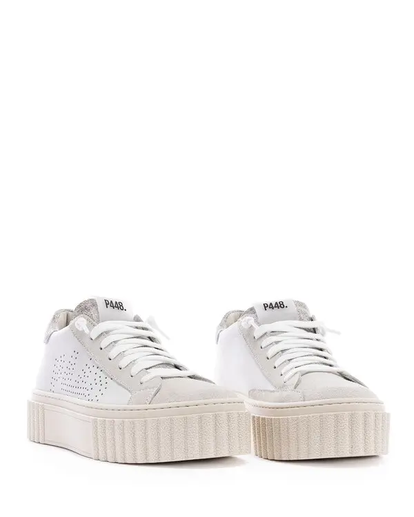P448 Creeper Platform Sneakers - White Pluto