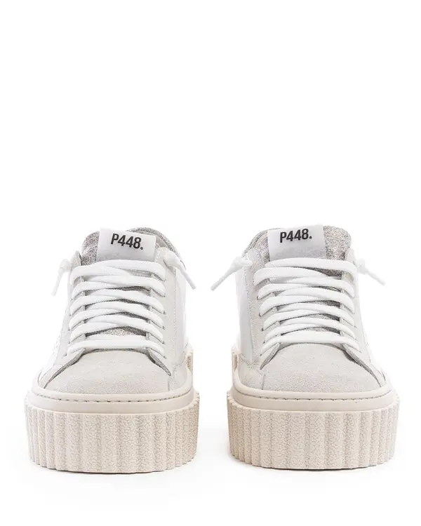 P448 Creeper Platform Sneakers - White Pluto