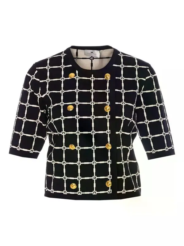 Elisabetta Franchi Grid-patterned Top