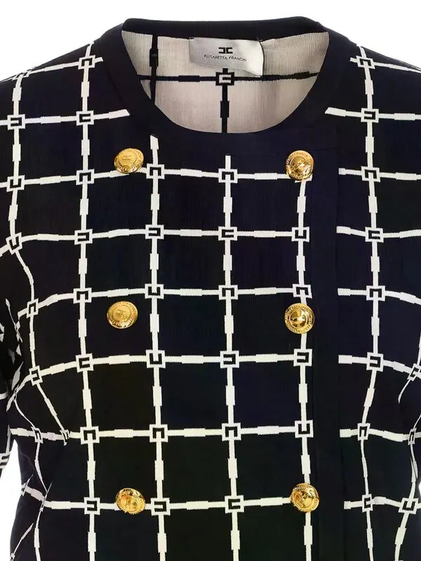 Elisabetta Franchi Grid-patterned Top