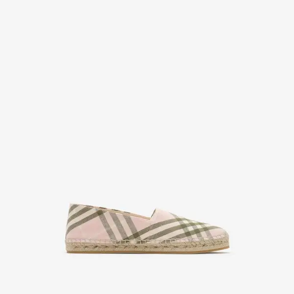 Burberry Check Mews Espadrilles - Mallow Pink
