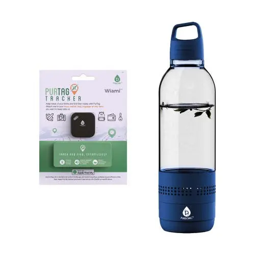 PURSONIC 2-in-1 Water Bottle With Wireless Speaker And Purtag Tracker - Black