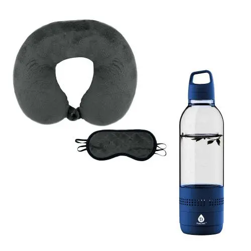 PURSONIC Bottle Speaker & Memory Foam Travel Pillow - Multicolor