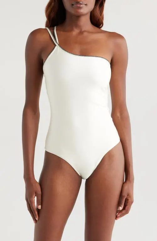 BOAMAR Aurora One-shoulder One-piece Swimsuit - Shimmer Ivory