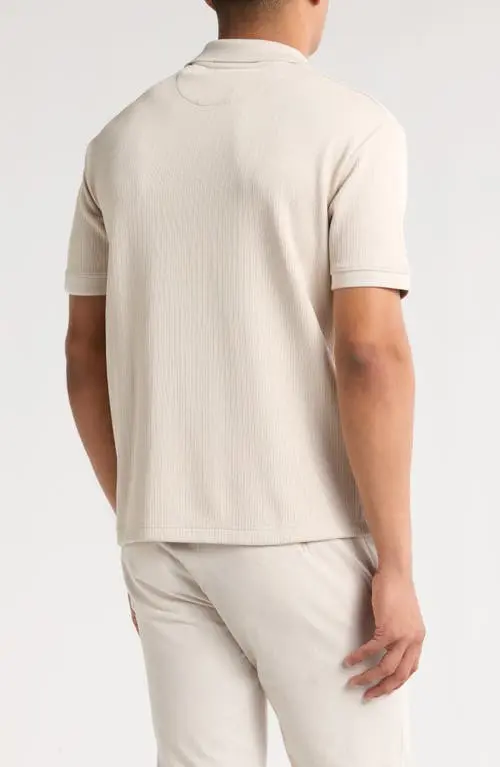 DENIM AND FLOWER Ribbed Knit Camp Shirt