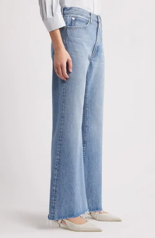 FRAME The Pixie Lax Frayed High-waist Flare Jeans