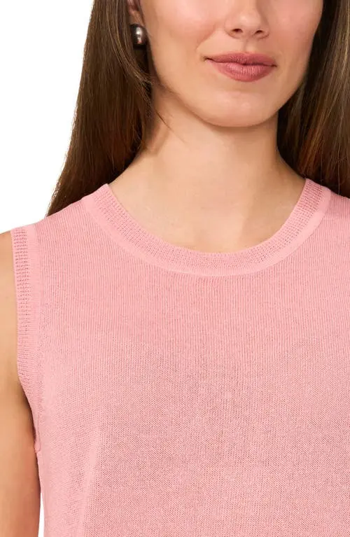 Halogen Crewneck Sweater Tank - Bridal Rose