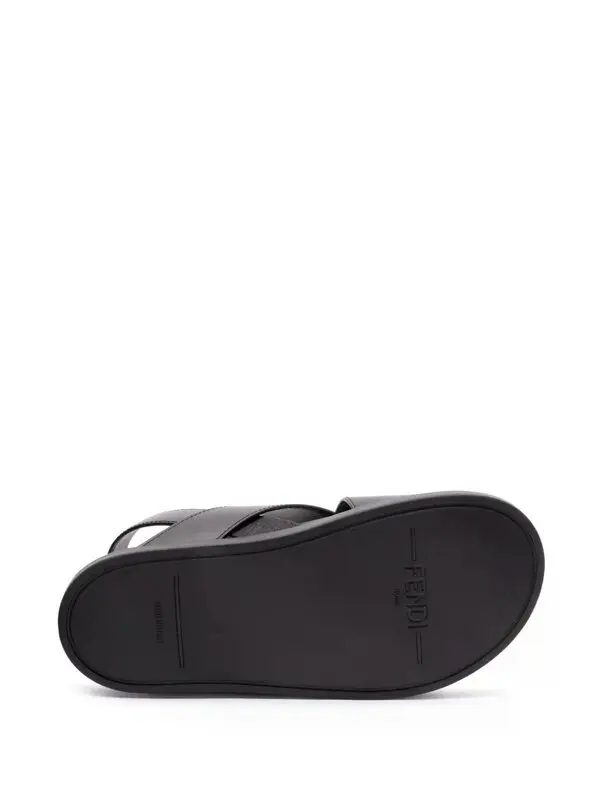 Fendi Leather Sandals - Black