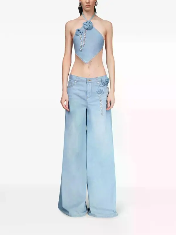 AREA Wide-leg Jeans - Blue