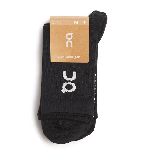 On Cotton-blend High Socks - Black