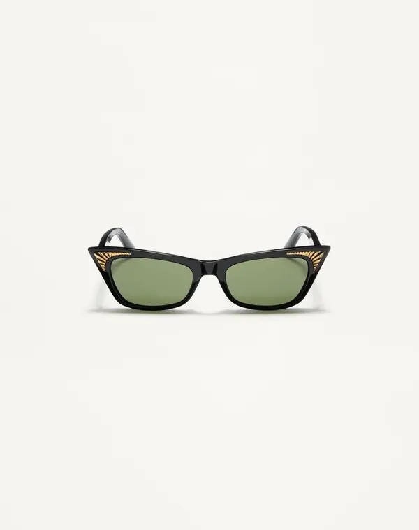 Valentino Garavani Cat-eye Acetate Frame - Black/green
