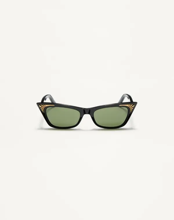 Valentino Garavani Cat-eye Acetate Frame - Black/green
