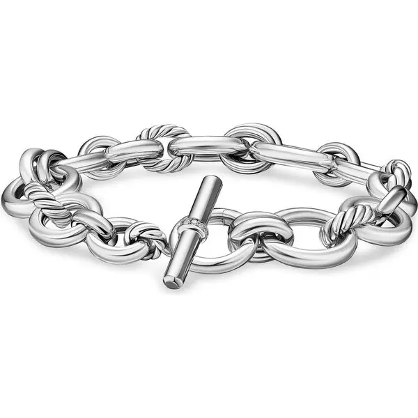 David Yurman Mercer® Chain Bracelet In Sterling Silver With Diamonds - Diamond/ Silver