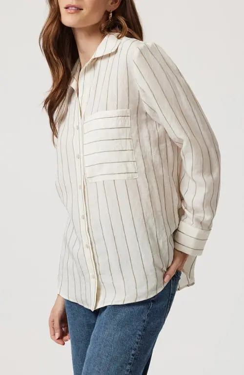 MAVI Oversized Striped Button-up Shirt