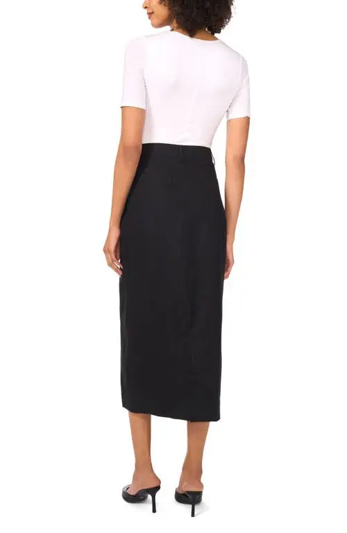 Vince Camuto Patch Pocket Midi Skirt