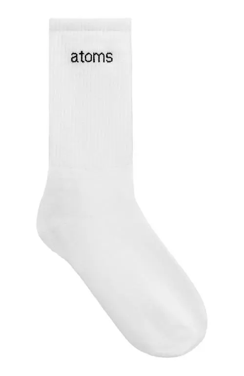 ATOMS Crew Socks - White
