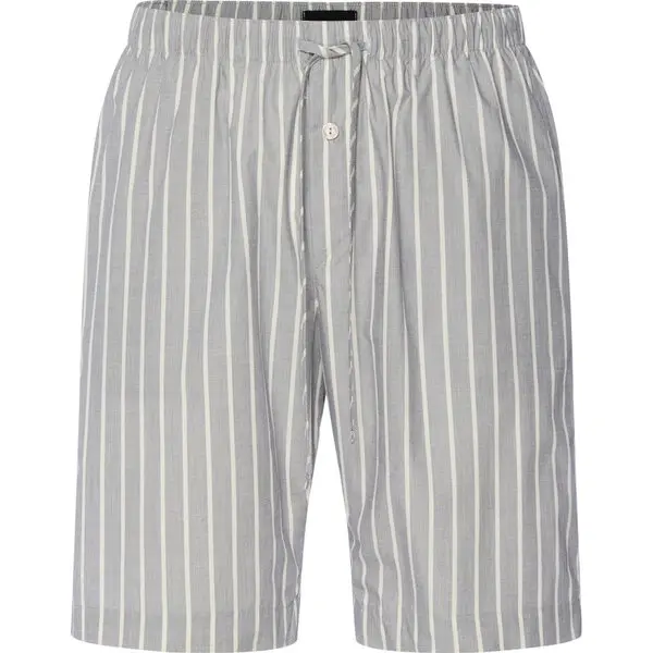 Hanro Night And Day Drawstring Cotton Shorts - Denim Stripe