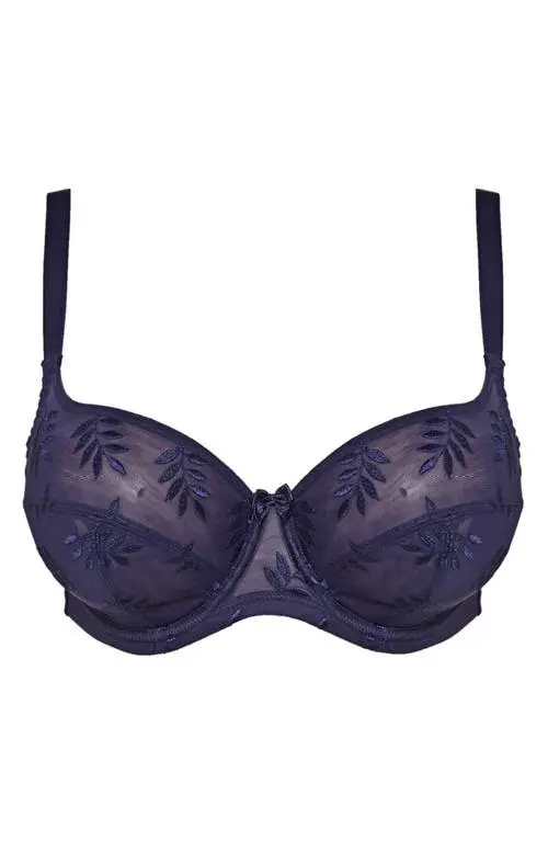 Panache Tango Underwire Low Cut Unlined Bra - Navy