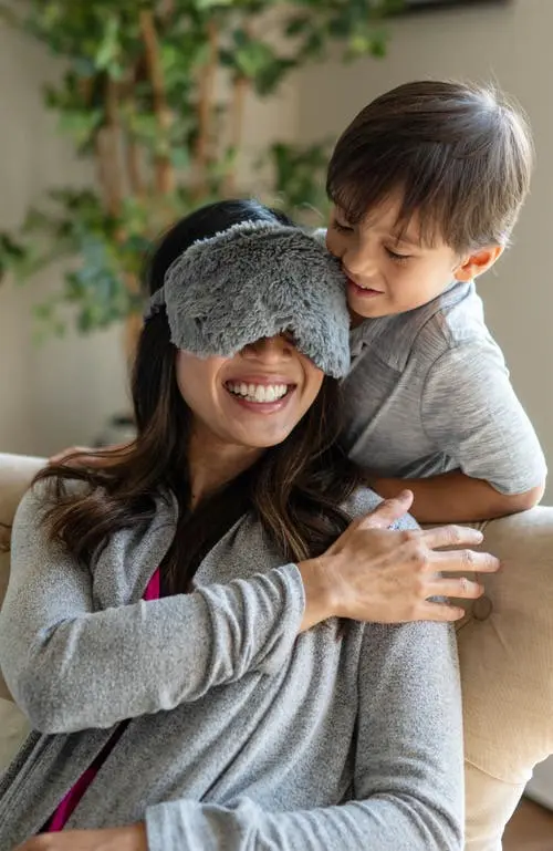 WARMIES Plush Eye Mask - Dark Gray
