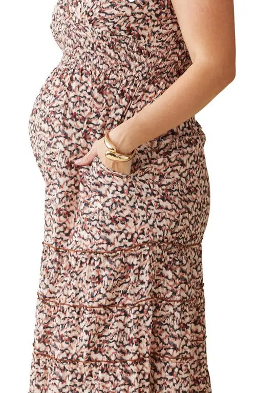 INGRID & ISABEL® Tiered Maternity Maxi Dress