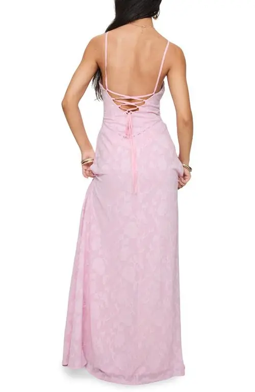 Princess Polly South Of France Floral Embroidered Gown - Pink | Editorialist