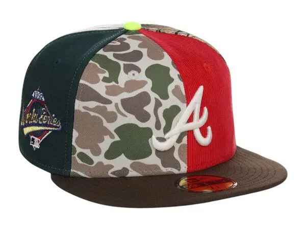 New Era Atlanta Braves Chase B X Mlb Maximal 59fifty Fitted Cap - Multi/plaid/pink