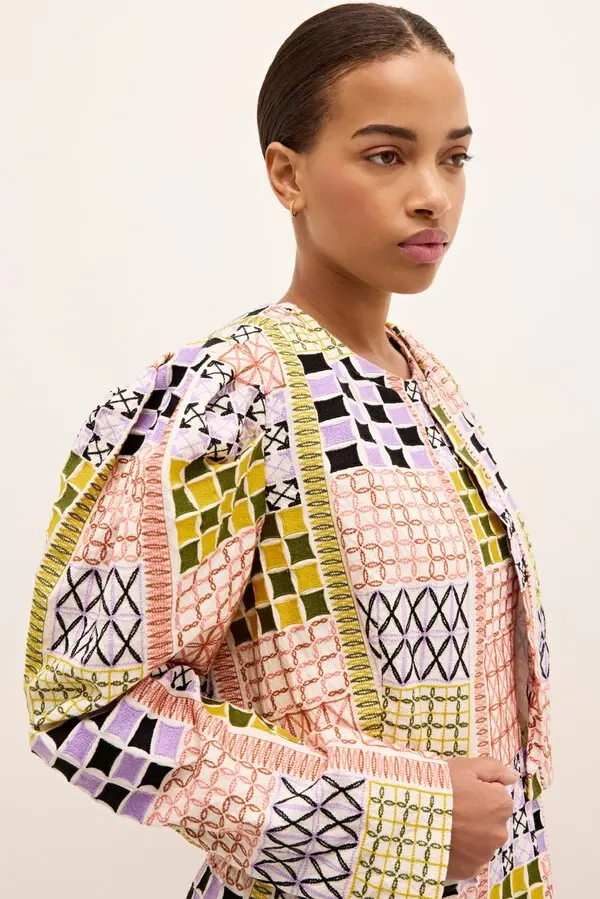 MARIE OLIVER Sheila Embroidered Cotton Jacket