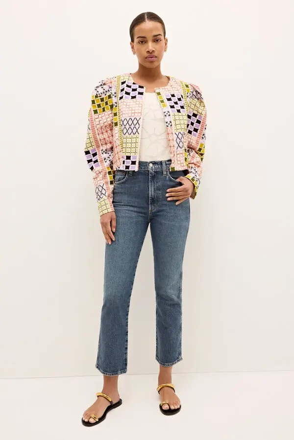 MARIE OLIVER Sheila Embroidered Cotton Jacket