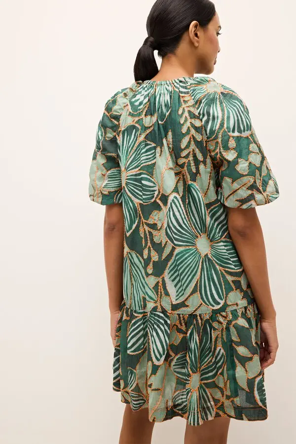 MARIE OLIVER Greta Floral-print Cotton Organza Dress - Primavera