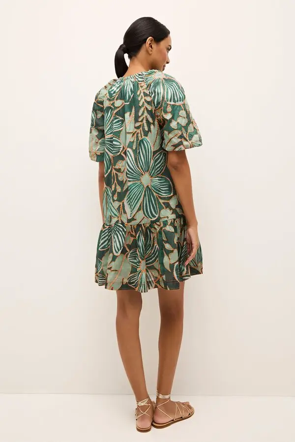 MARIE OLIVER Greta Floral-print Cotton Organza Dress - Primavera