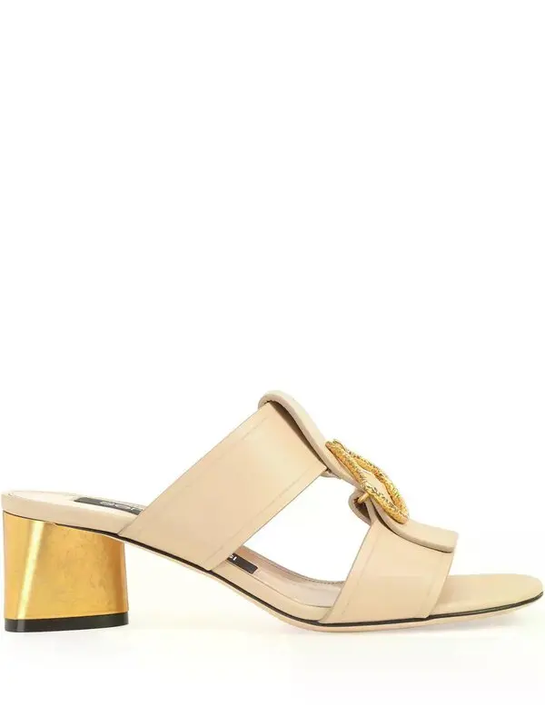 SERGIO ROSSI 50mm Sea Scale Sandals - Brown