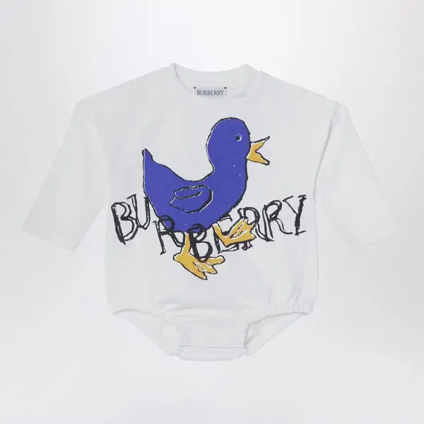 Burberry Logo Print Sleepsuit