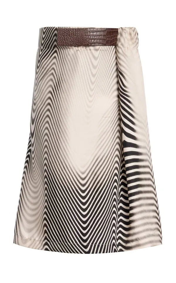 NICCOLO PASQUALETTI Chimera Belted Midi Skirt - Print