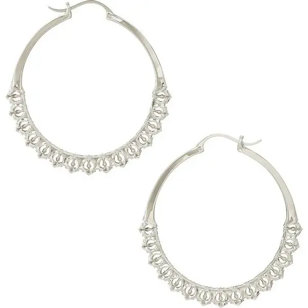 ASTOR & ORION Calla Hoops - Silver