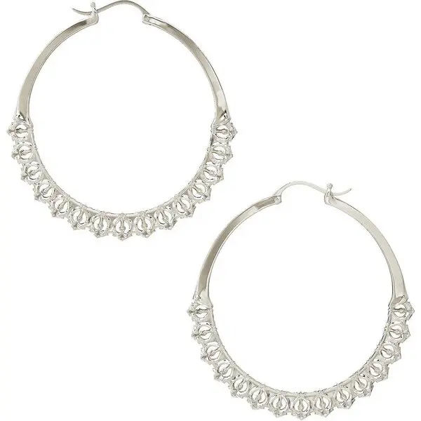 ASTOR & ORION Calla Hoops - Silver