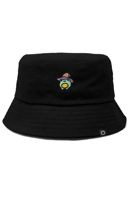 DALIX Sorcerer Frog Bucket Hat - Black