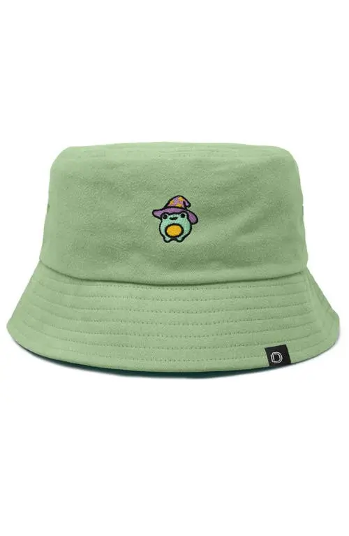 DALIX Embroidered Bucket Hat - Turf Green