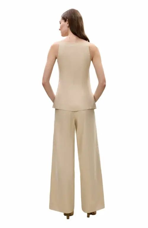 Rebecca Taylor Beatrice Stretch Linen Pant