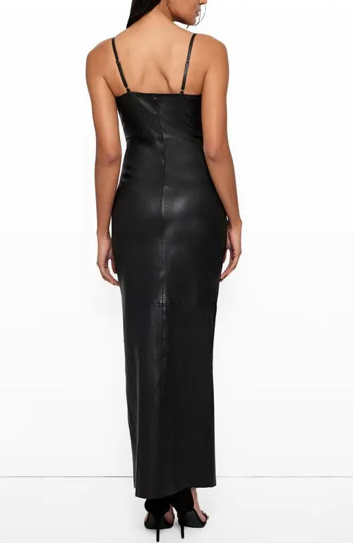 AS By DF Aphrodite Stretch Leather Maxi Dress - Black