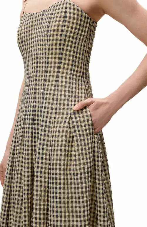Rebecca Taylor Aster Gingham Midi Dress