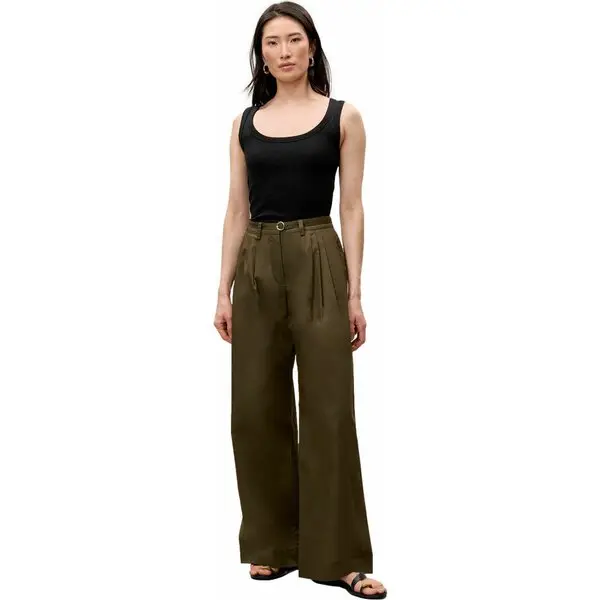 Rebecca Taylor Raquel Twill Pant - Olive